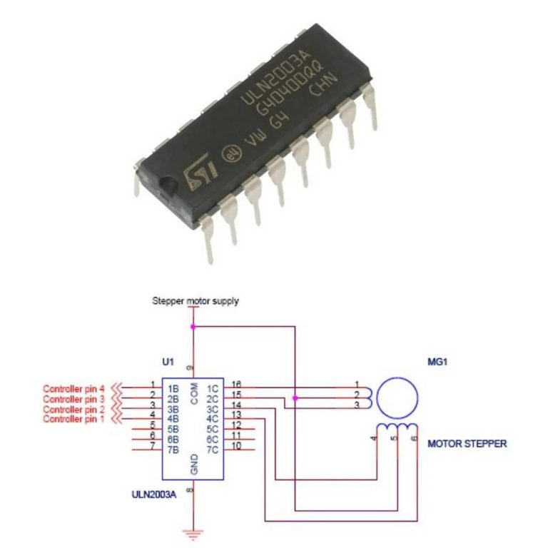 ULN2003 IC DIP Stepper Motor Drive - ElectroWay